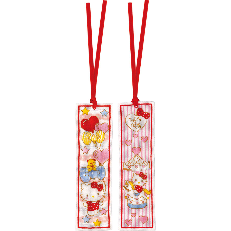 Hello Kitty Bookmarks Counted Cross Stitch kit - Innovations